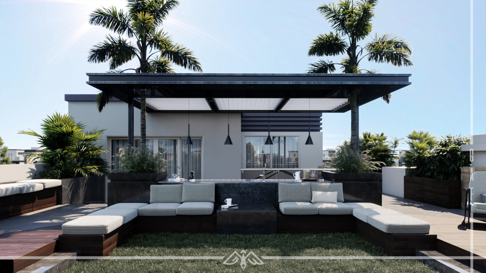 Outdoor Roof Design I CFC Mansion I GAF Design Studio